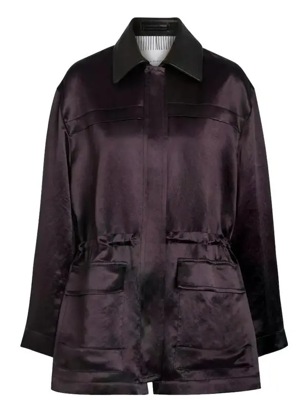 Maria Mcmanus Drawstring Satin Jacket - Purple