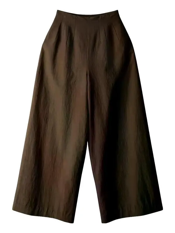 Staud Magpie Pleated Trousers - Brown