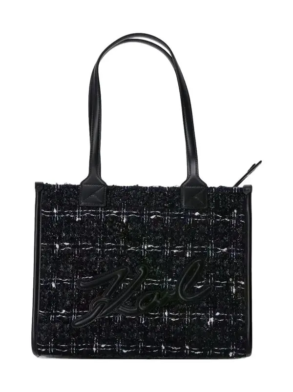 Karl Lagerfeld Logo Appliqué Top-handle Tote - Black