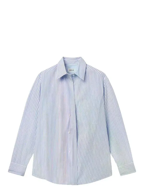 AGOLDE Aris Striped Shirt - Blue