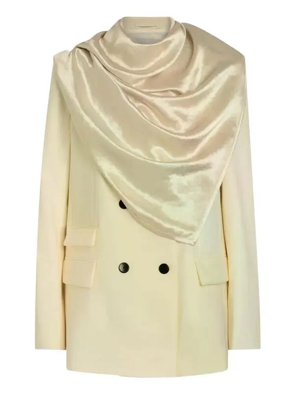 Maria Mcmanus Double-breasted Layered Blazer - Neutrals