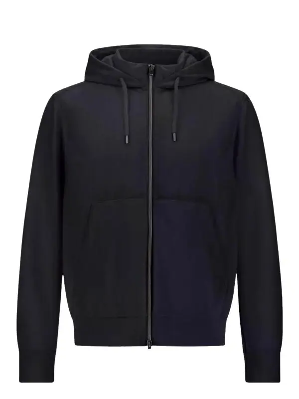 Herno Lightweight Hooded Zip Jacket - Blue