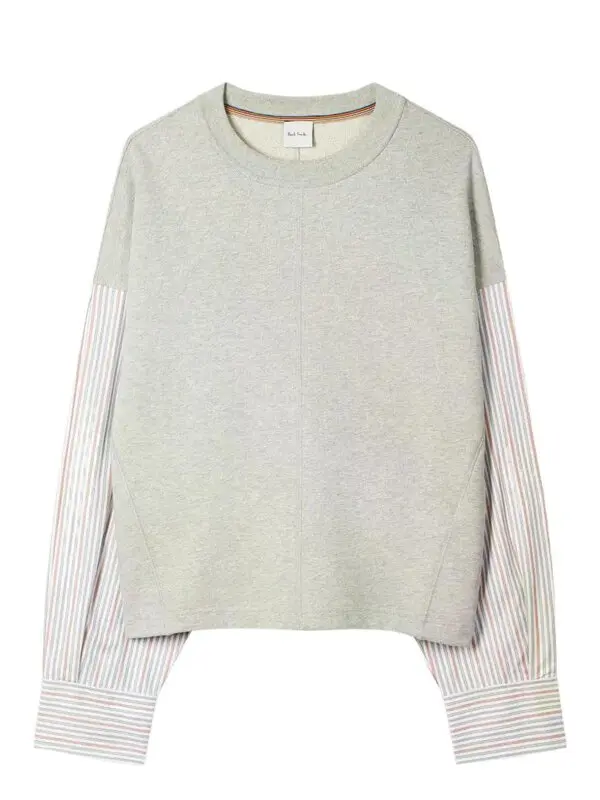Paul Smith Striped-sleeves Round-neck Pullover - Grey