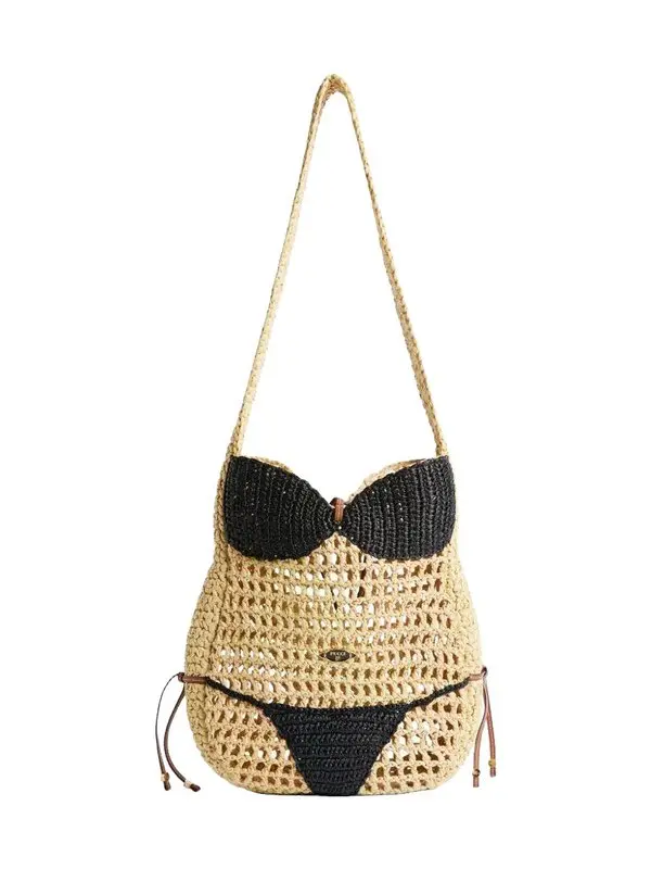 Emilio Pucci Nella Raffia Shoulder Bag - Neutrals