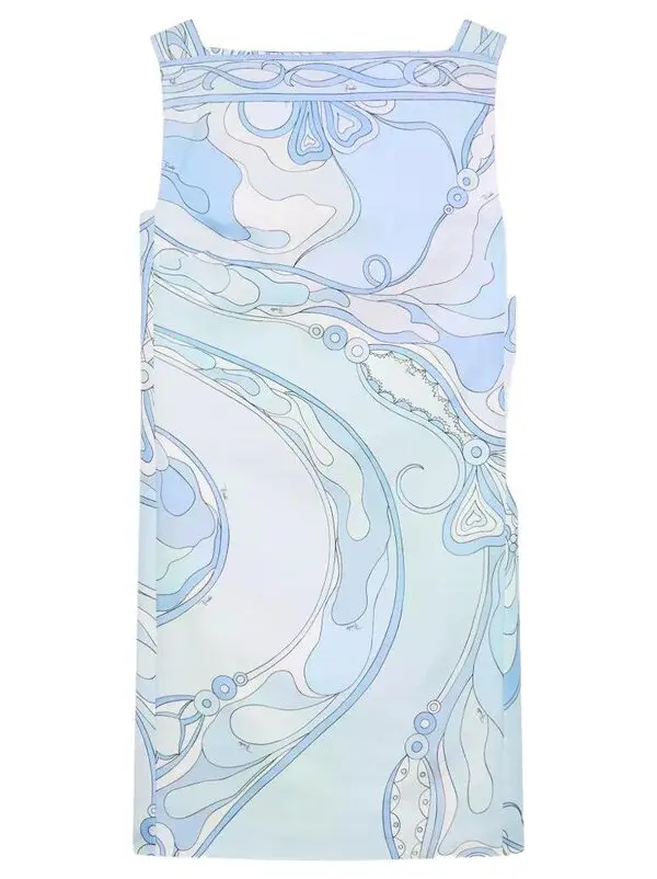 Emilio Pucci Orchidee-print Silk Dress - Blue