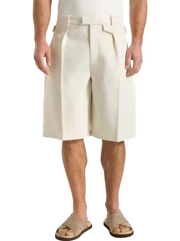 Manière De Voir Tailored Seam Bermuda Shorts - Neutrals