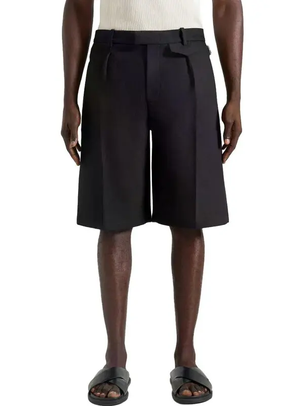 Manière De Voir Seam Twill Bermuda Shorts - Black