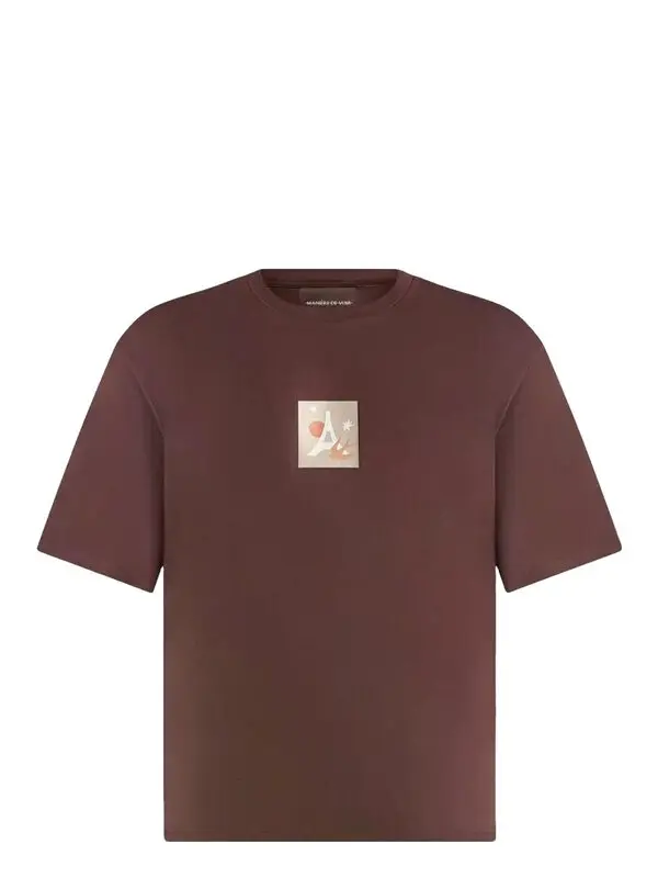Manière De Voir Thibault Bird-detail T-shirt - Brown