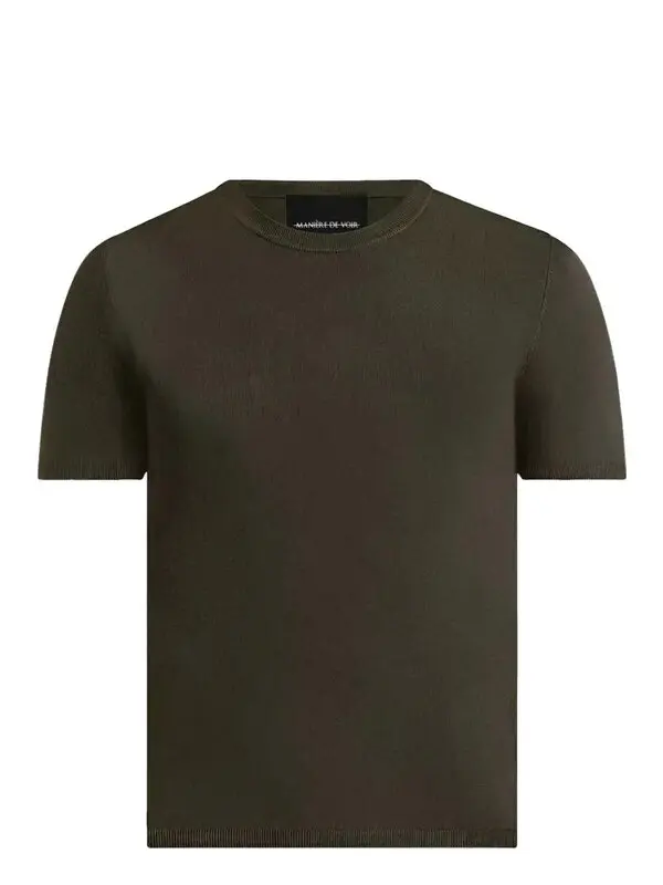 Manière De Voir Ellis Knitted Ribbed T-shirt - Green