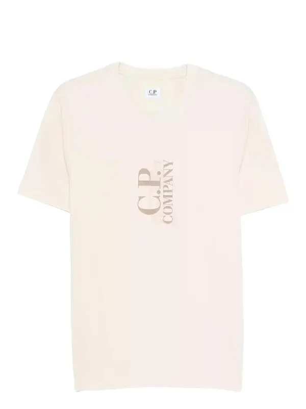 C.P. COMPANY Logo-print T-shirt - Neutrals