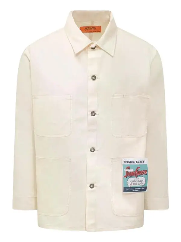 UNIVERSAL OVERALL Patch-detail Shirt Jacket - Neutrals