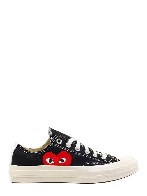 Play Comme Des Garcon X Converse Chuck 70 Heart-logo Sneakers - Black