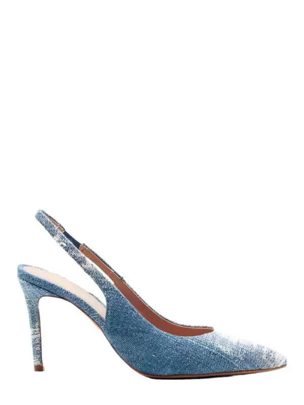FESTA MILANO Denim Slingback Pumps - Blue