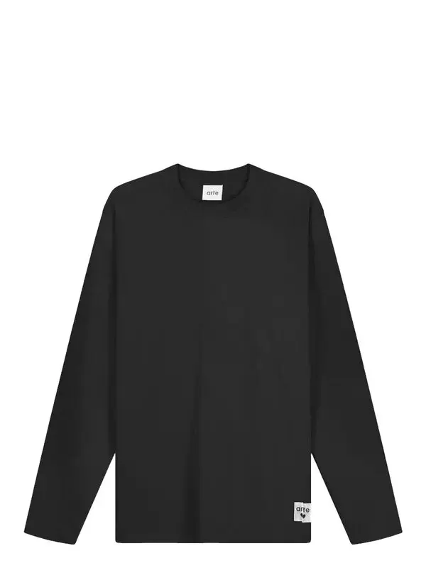 ARTE ANTWERP Label-patch Long-sleeve T-shirt - Black
