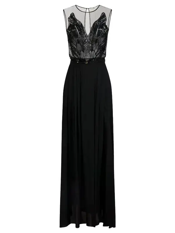 Elisabetta Franchi Sequin-embellished Maxi Dress - Black