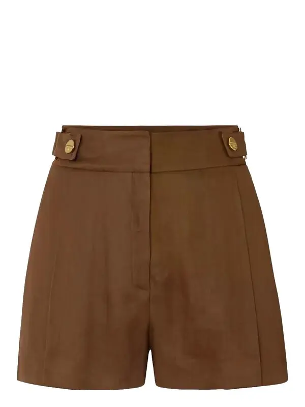 Elisabetta Franchi Rings Panel Shorts - Brown