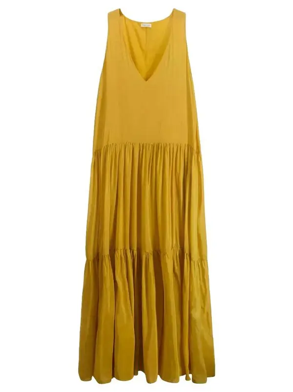 ROBERTO COLLINA V-neck Maxi Dress - Yellow