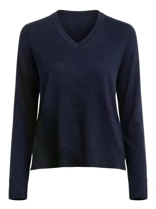 GRAN SASSO V-neck Jumper - Blue