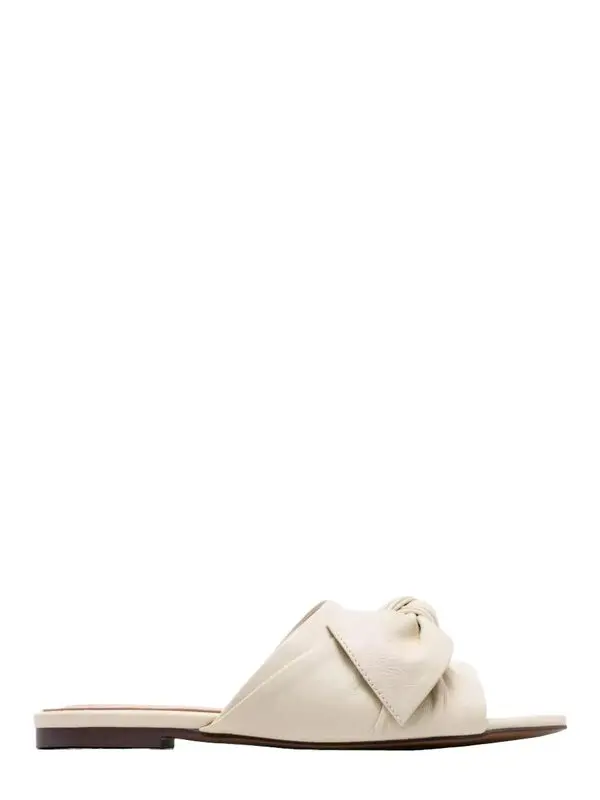 COCCINELLE Knot Leather Sandals - Neutrals