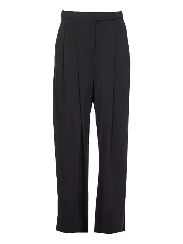 Pinko Pleated Straight Leg Trousers - Black