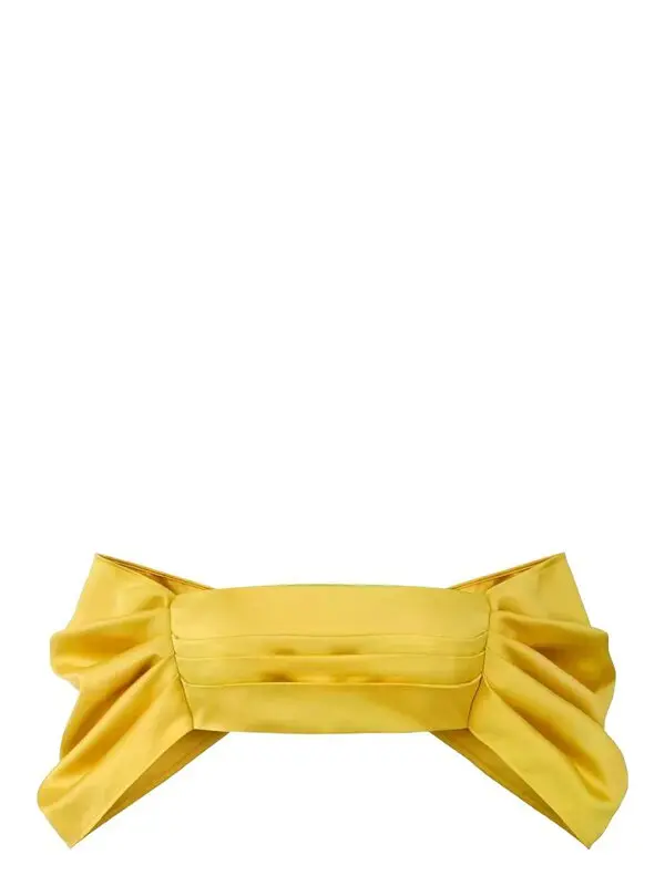 Elisabetta Franchi Bow Duchess Top - Yellow