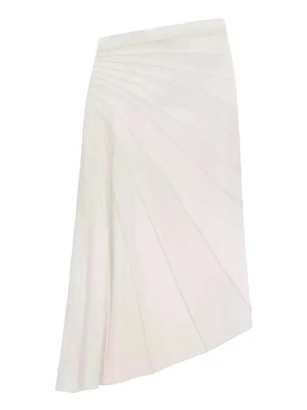 Liviana Conti Nantine Asymmetrical Ribbed-knit Skirt - White
