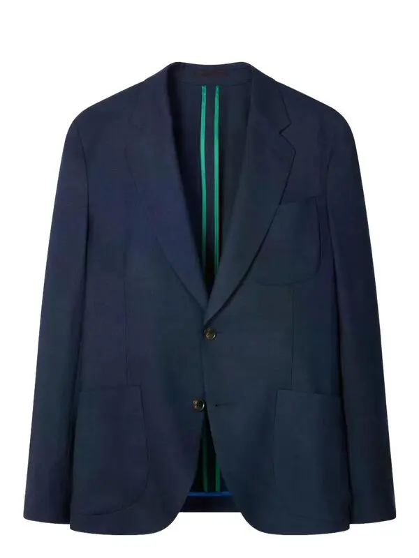 Paul Smith Buttoned Patch-pocket Blazer - Blue