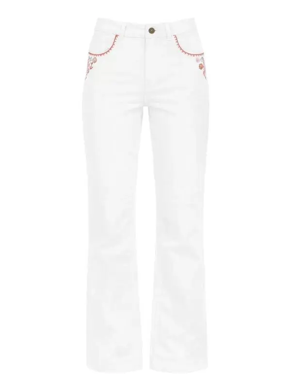 PENNYBLACK Embroidered Jeans - Neutrals