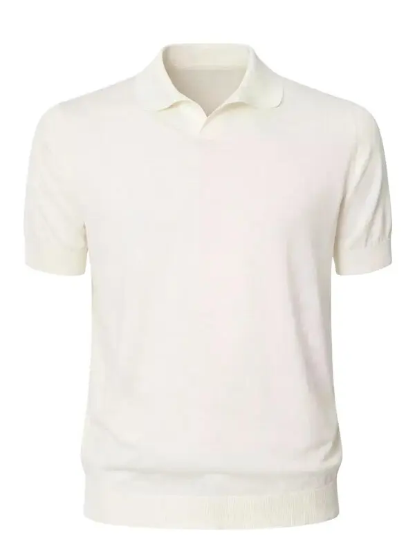 FILIPPO DE LAURENTIIS Polo-collar T-shirt - Neutrals