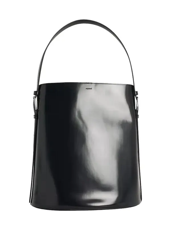 Coperni Leather Bucket Bag - Black