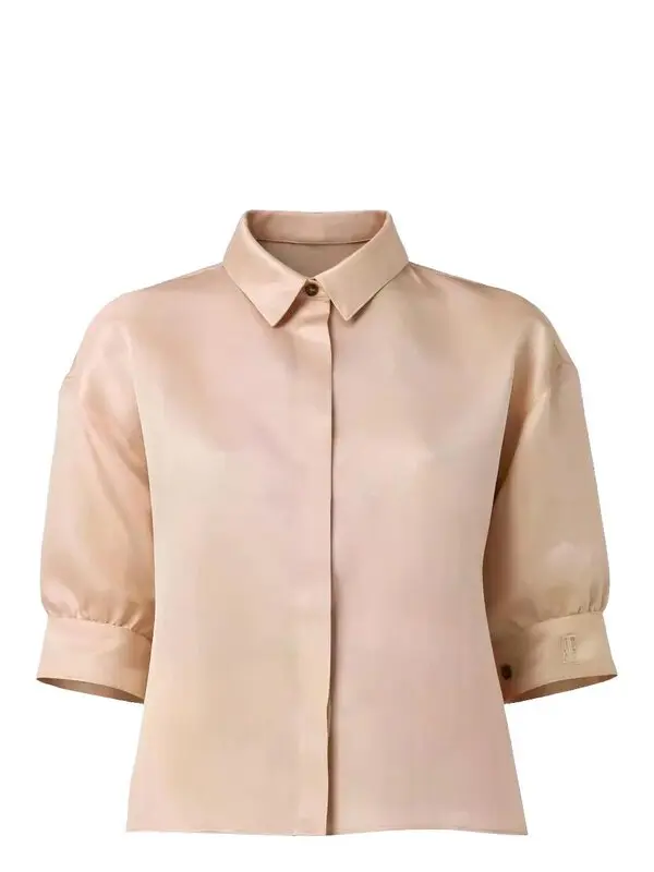 Alberta Ferretti Buttoned Puff-sleeve Shirt - Neutrals