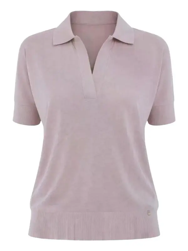 Herno V-neck Short-sleeved Sweater - Pink