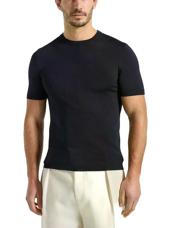 Manière De Voir Knitted Ellington T-shirt - Blue