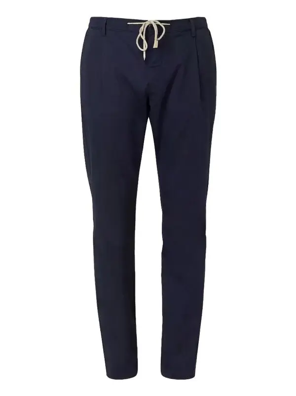 Eleventy Pleated Drawstring Trousers - Blue