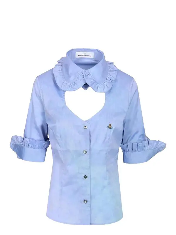 VIVIENNE WESTWOOD Toulouse Frill Shirt - Blue