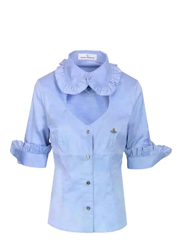VIVIENNE WESTWOOD Toulouse Frill Shirt - Blue