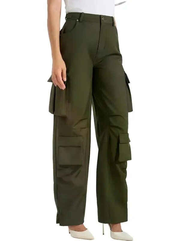 Manière De Voir Flap Pocket Cargo Trousers - Green