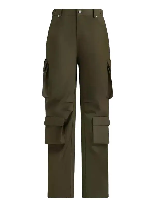 Manière De Voir Emilie Cargo Straight Trousers - Green