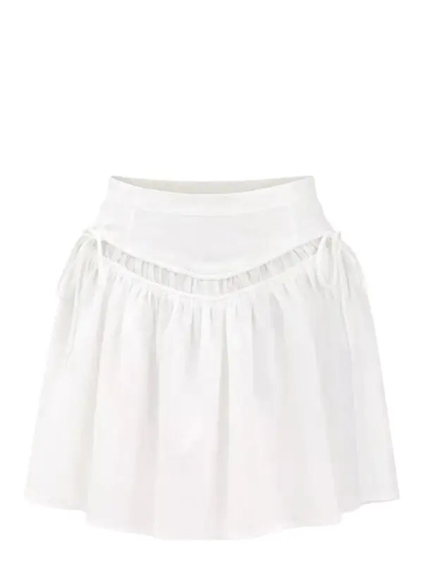 Pinko High-waisted Flared Mini Skirt - White