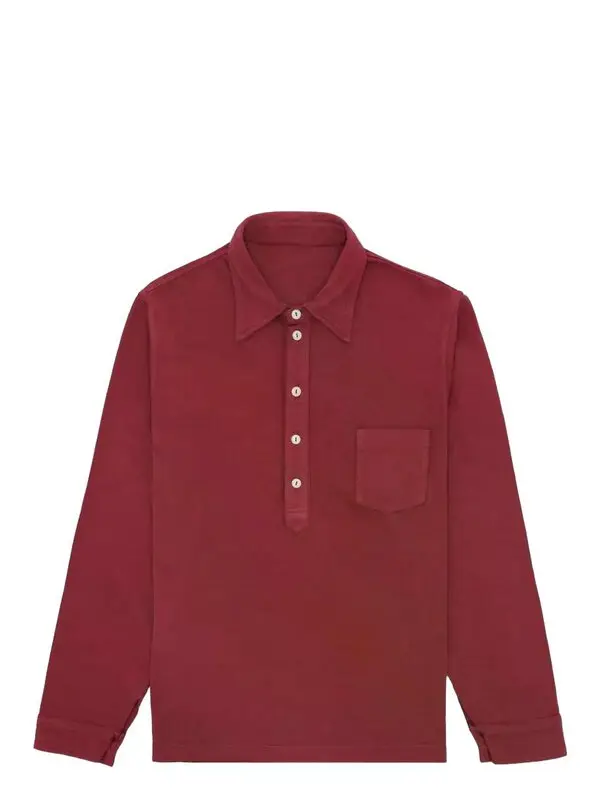 FORTELA Grayson Long-sleeve Polo Shirt - Red