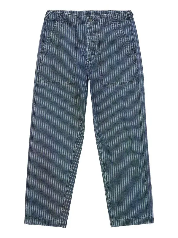 FORTELA Pinstripe Cotton Jeans - Blue