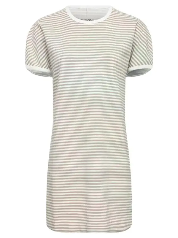 MAISON MARGIELA Striped Mini Dress - Green