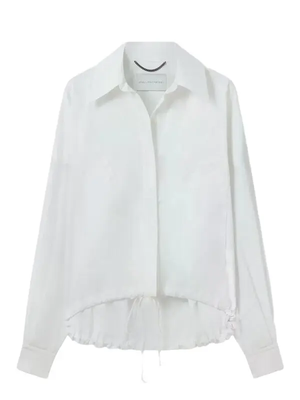 Stella McCartney Long-sleeve Shirt With Drawstring Hem - White