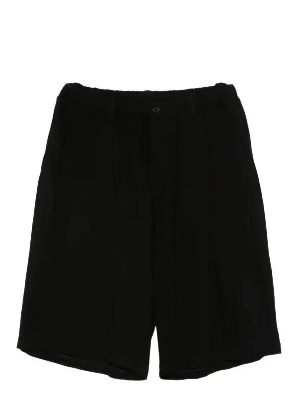 Yohji Yamamoto Elasticated-waistband Shorts - Black