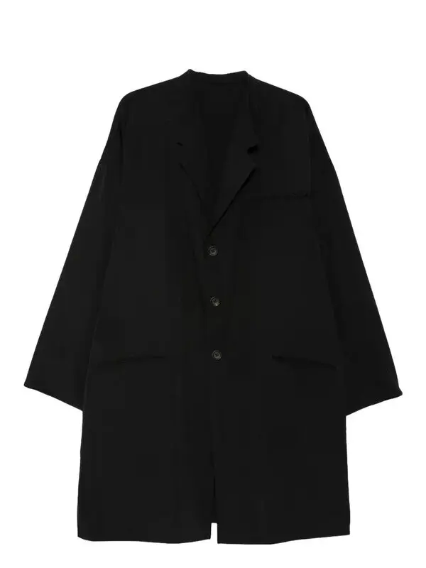 Yohji Yamamoto Single-breasted Coat - Black
