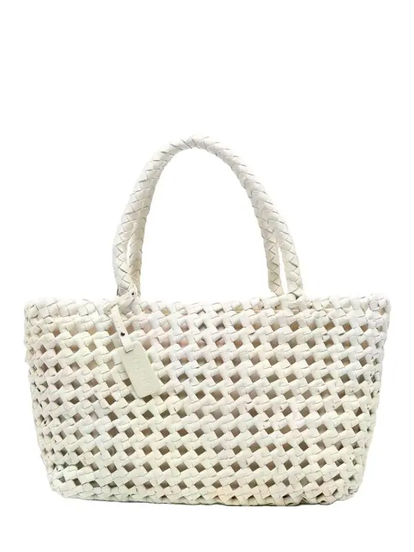 VISONA` Regina Woven Tote - White