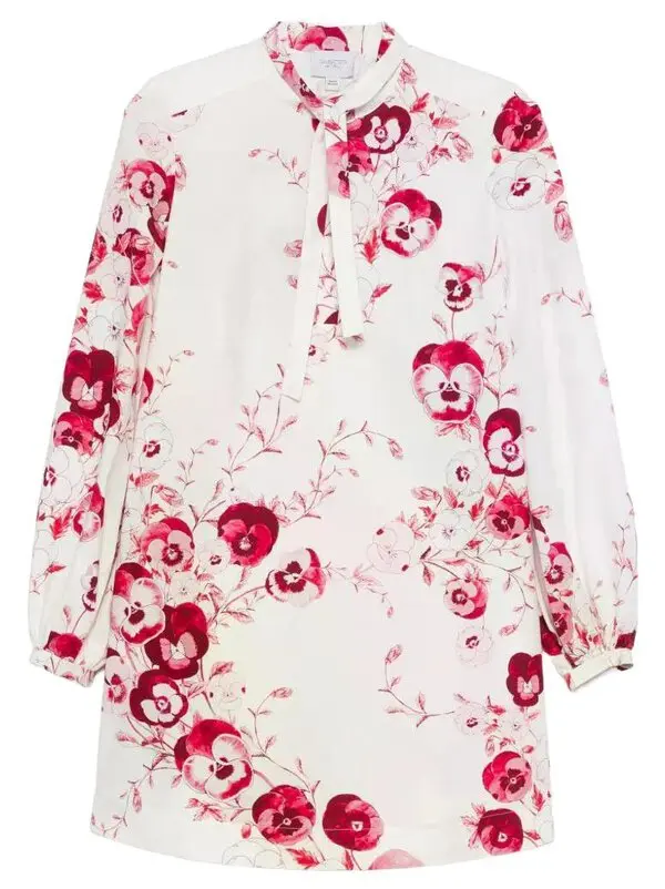 Giambattista Valli Floral-print Mini Dress - White