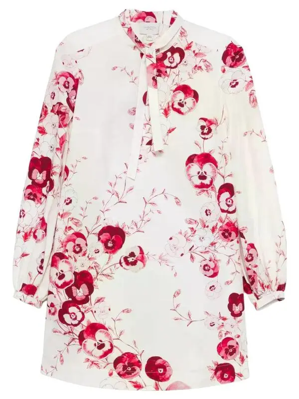 Giambattista Valli Floral-print Mini Dress - White