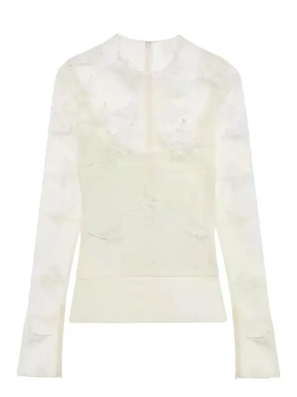 Blumarine Embroidered Insert Blouse - White