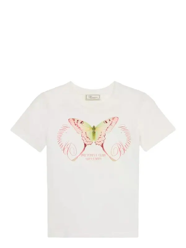 Blumarine Butterfly-print T-shirt - White